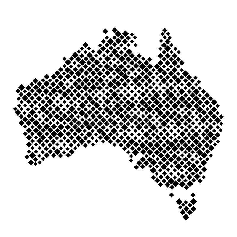 Australia Map from Black Isolines or Level Line Geographic Topographic ...