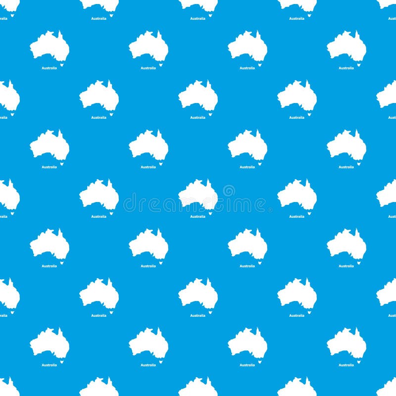 Australia Map Pattern Vector Seamless Blue Stock Vector - Illustration ...