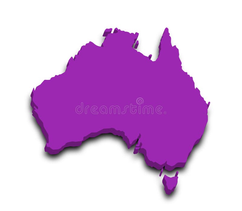 Map of Australia in white stock illustration. Illustration of flag ...