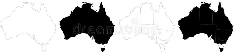 Australia Map Sets, Australia Administrative Map, Australia Outline and ...