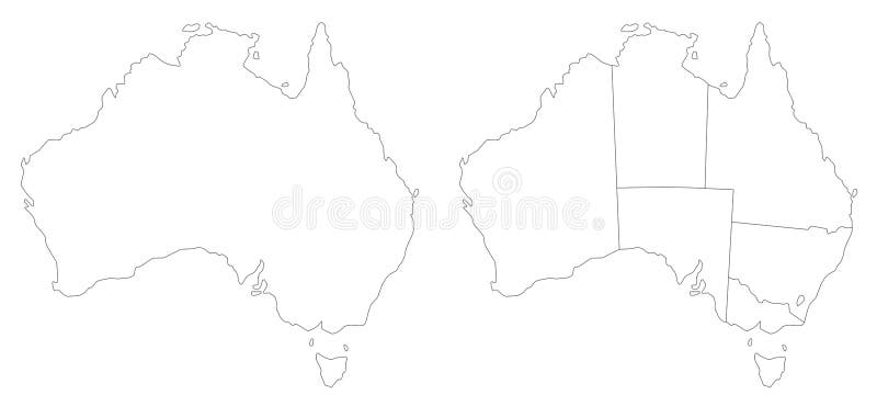 Australia Map Sets, Australia Administrative Map, Australia Outline and ...