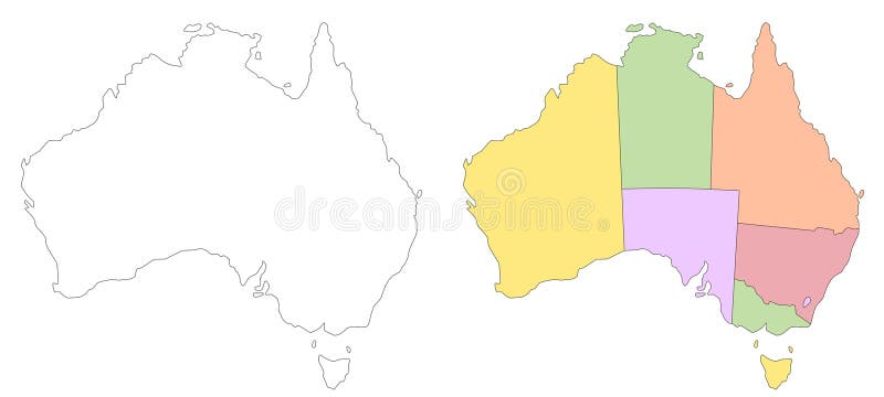 Australia Map Sets, Australia Administrative Map, Australia Outline and ...