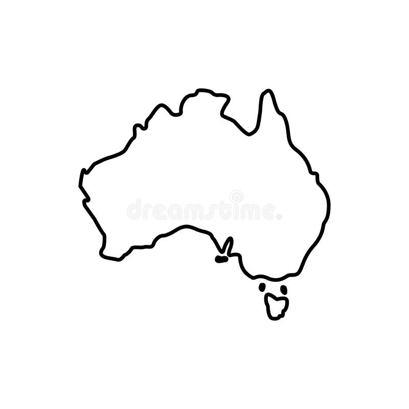 Australia Map Vector Flat Icon Stock Vector - Illustration of ...