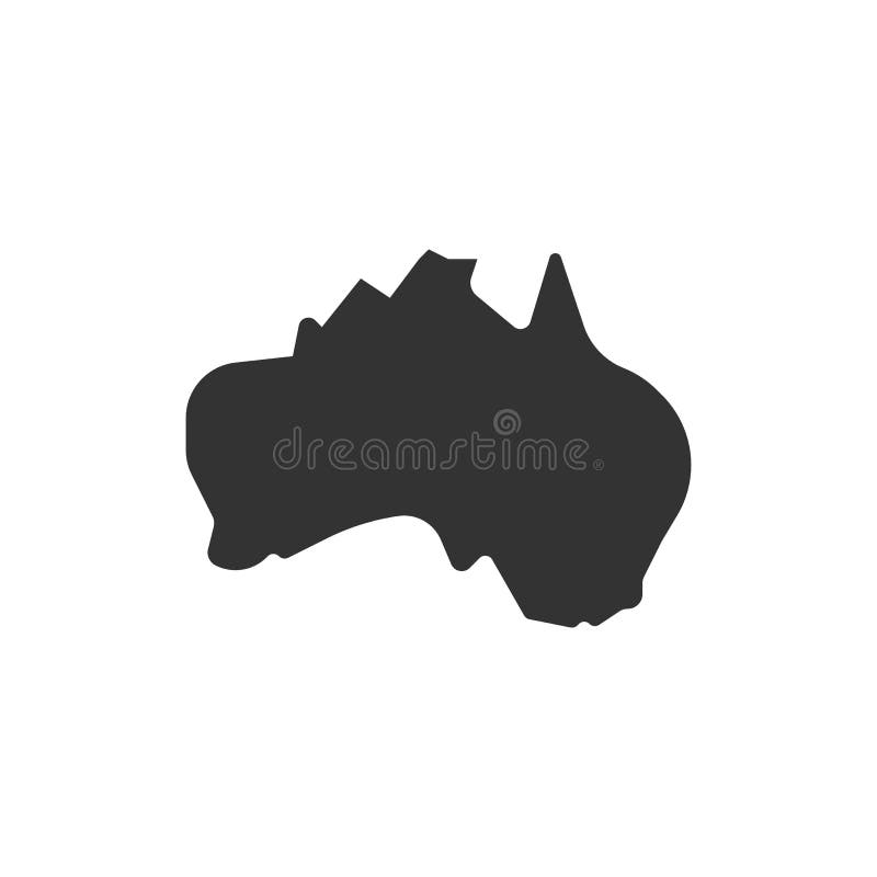 Australia Map Vector Icon. Simple Flat Design Stock Illustration ...