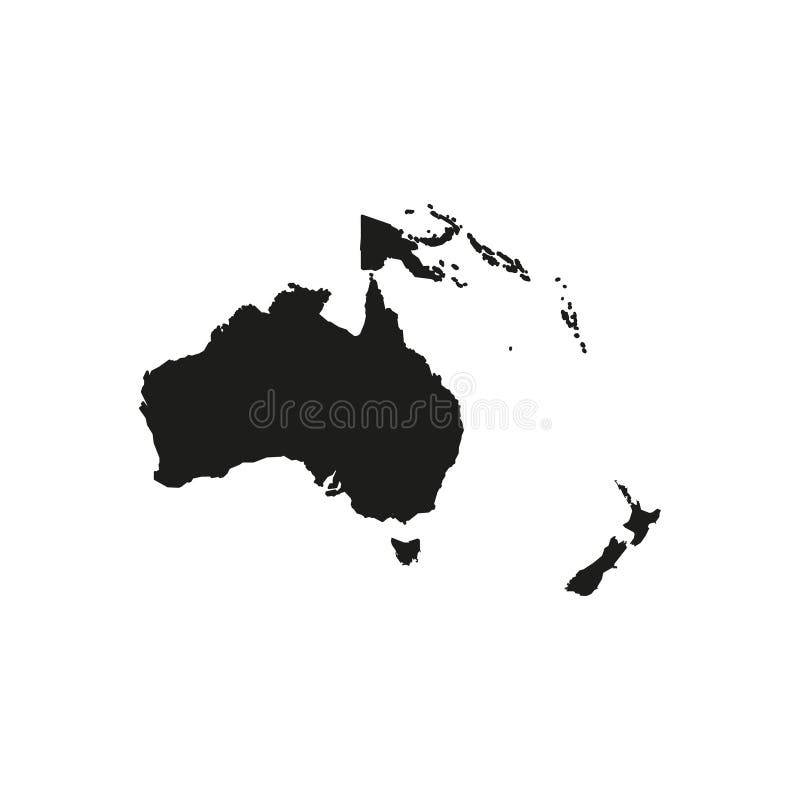 Australia Map Vector, on White Background, Vector Illustration Stock ...