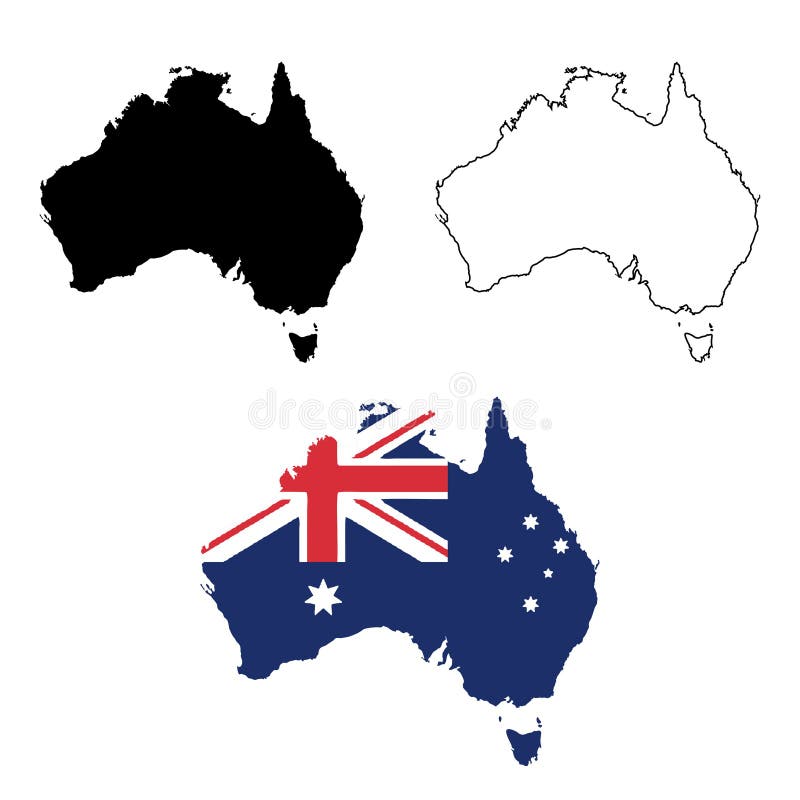 Cartoon Australia Map Outline Stock Illustrations – 291 Cartoon ...