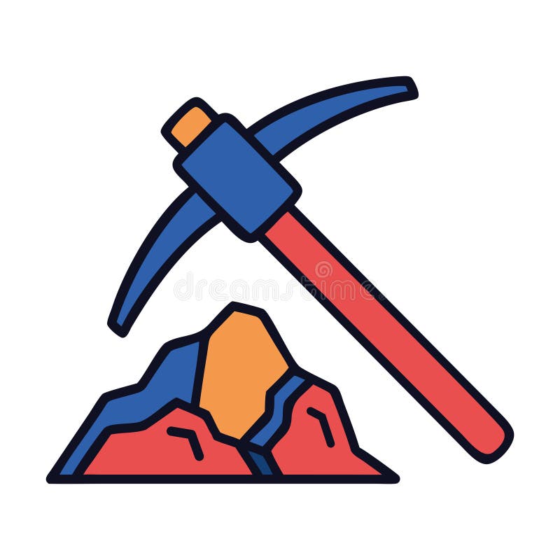 Australia mining pickaxe stock vector. Illustration of minimalistic ...