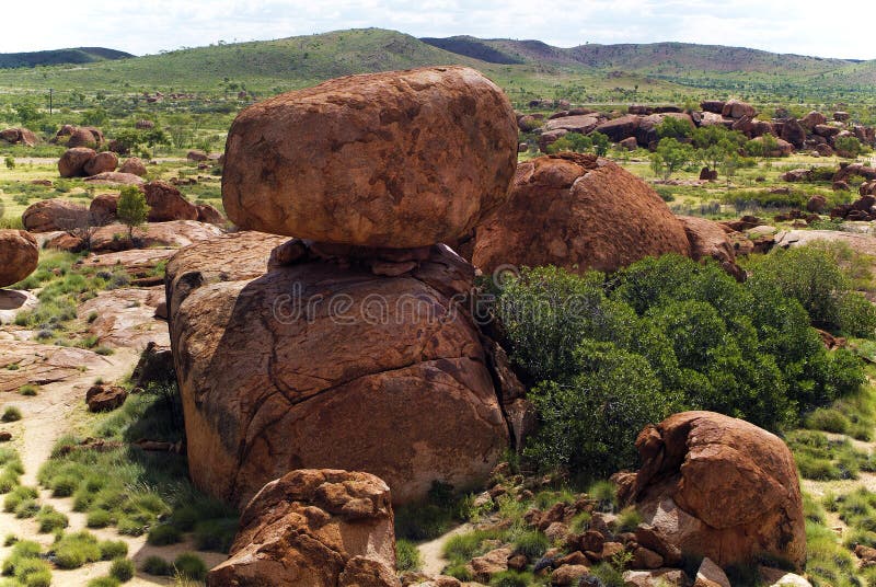 Australia, Northern Territory, Devils Marbles Stock Image - Image of ...