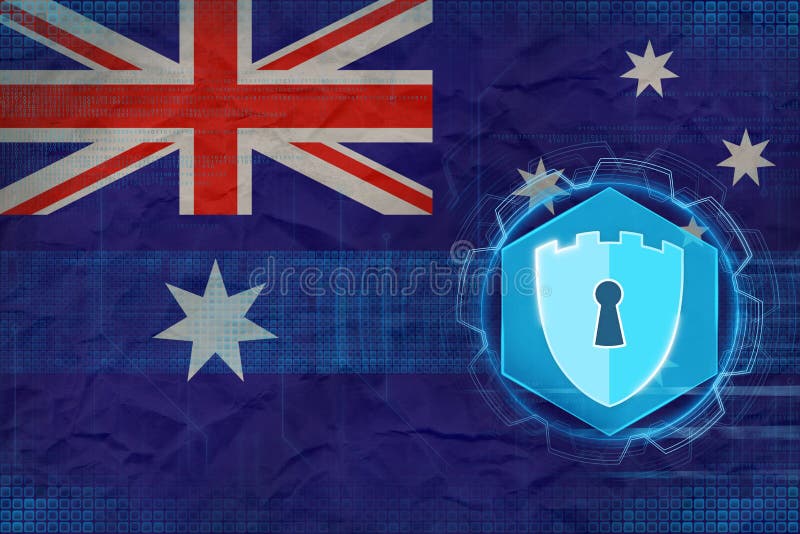 Australia Network Security. Internet Security Concept. Stock ...