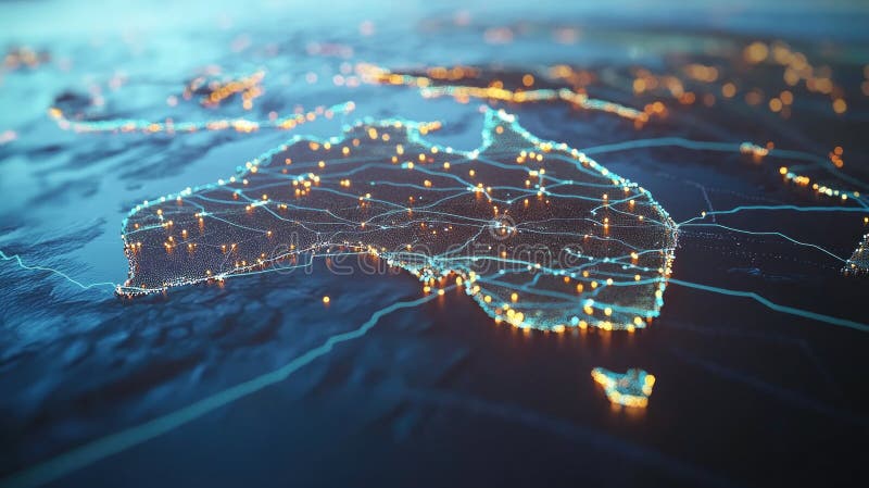 Australia at Night from Space Stock Photo - Image of satellite, lights ...