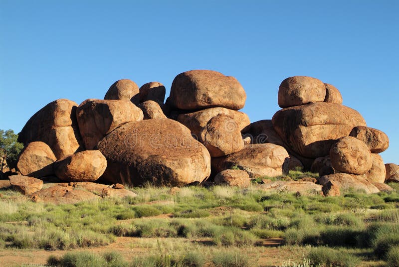 Australia, Devil`s Marbles Rock Formation Stock Photo - Image of ...
