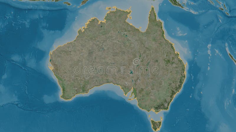 Australia - Overview. Satellite Stock Illustration - Illustration of ...