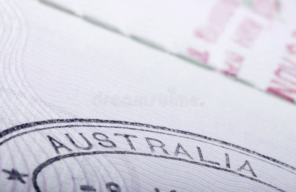 Australia passport stamp stock image. Image of passport - 26372469