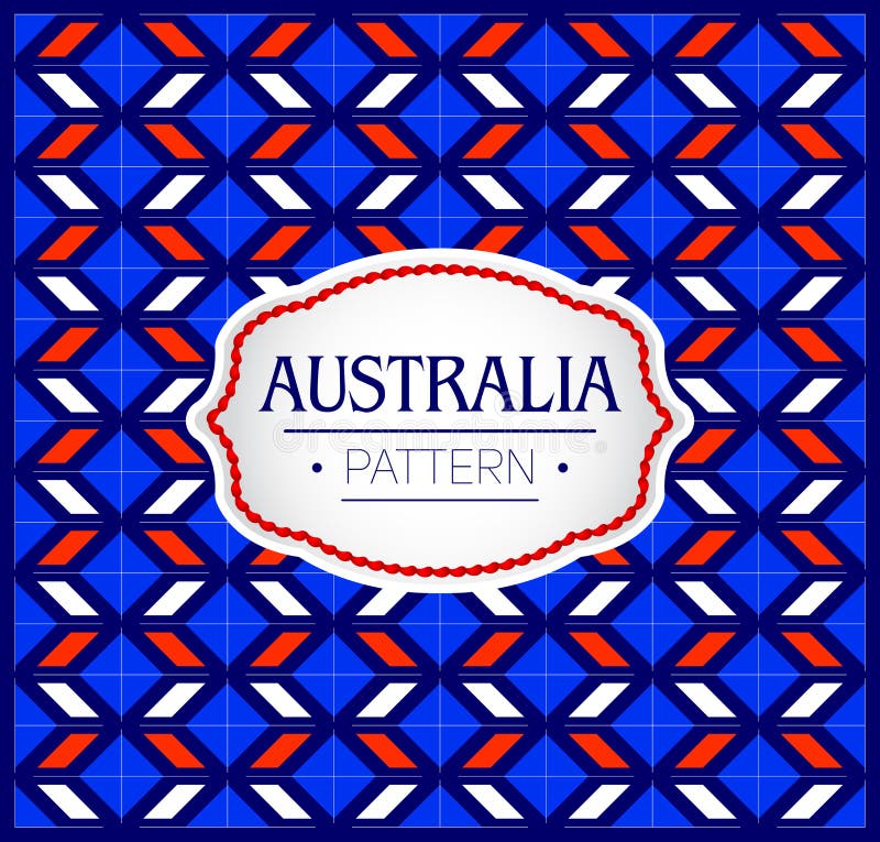 Australia Pattern, Background Texture and Emblem with the Colors of the ...