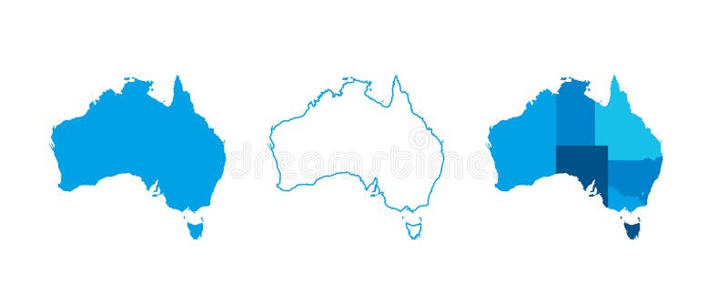 Australia Political Map of Administrative Divisions Stock Illustration ...