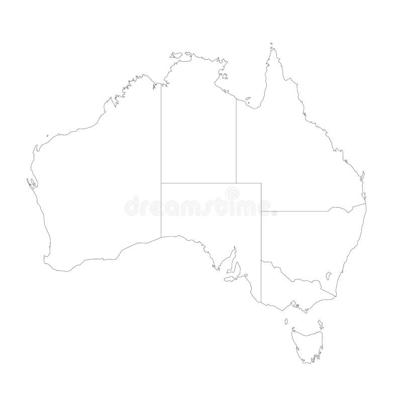 Australia - Political Map of Australia Stock Illustration ... Australia - Political Map of Australia Stock Illustration ...