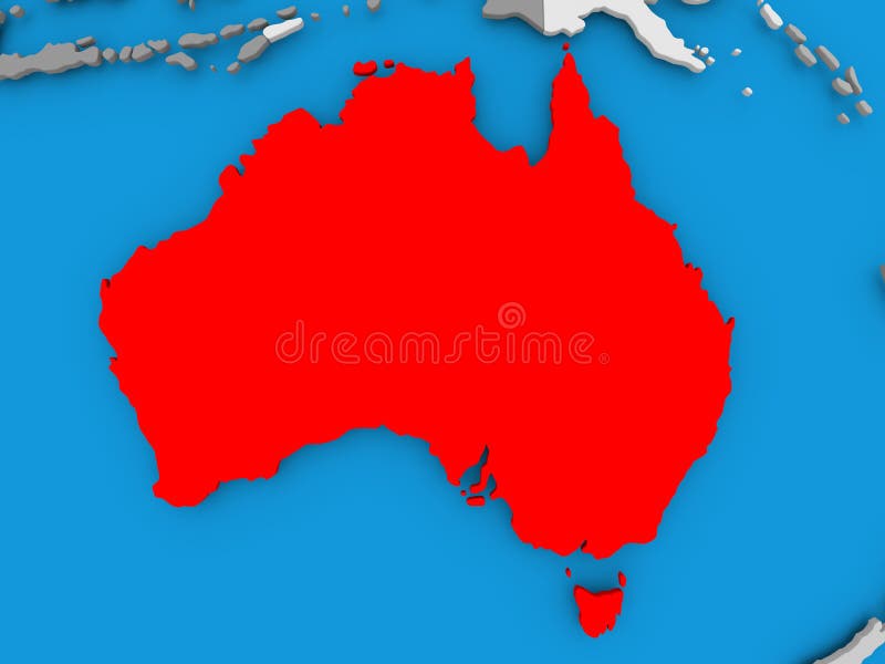 Map of Australia stock illustration. Illustration of render - 100999482