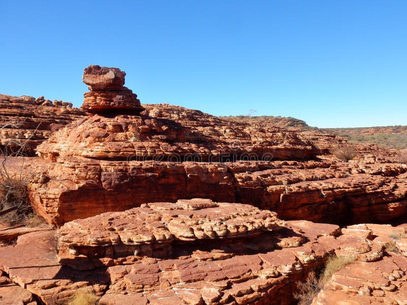 Australia â€“ Rocce Lungo Kings Canyon Rim Walk Stock Image - Image of ...