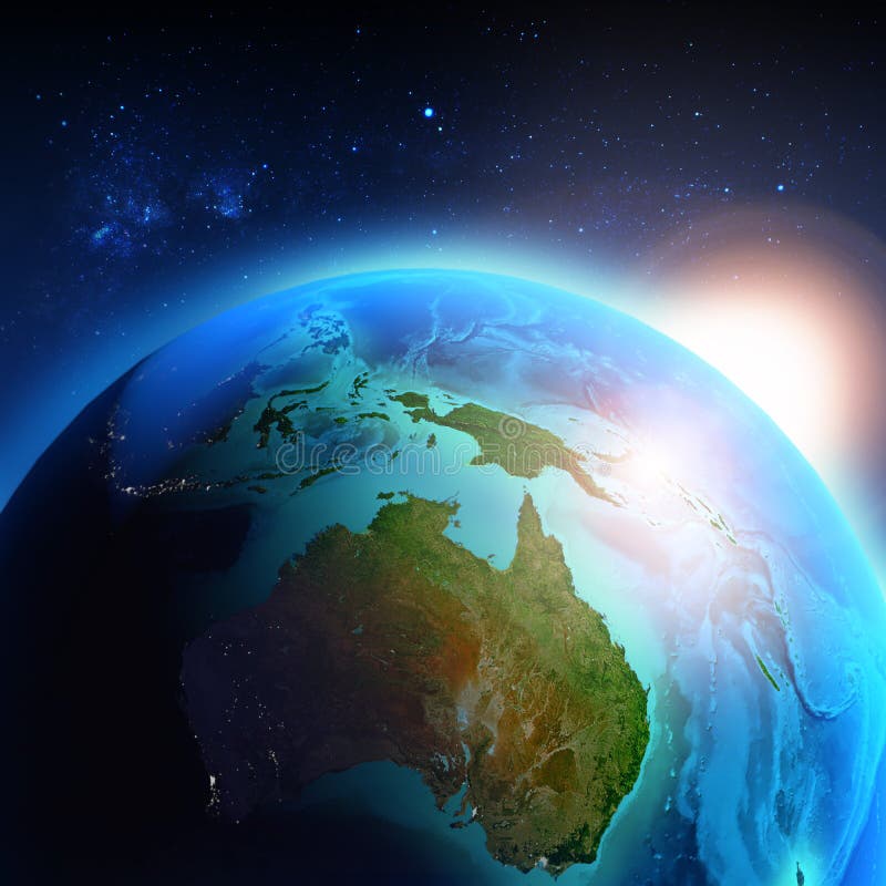 Australia seen from space stock illustration. Illustration of geography ...
