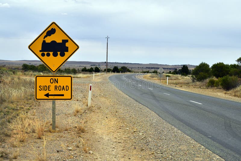 Australia, South Australia, Railway Sign Stock Photo - Image of sign ...