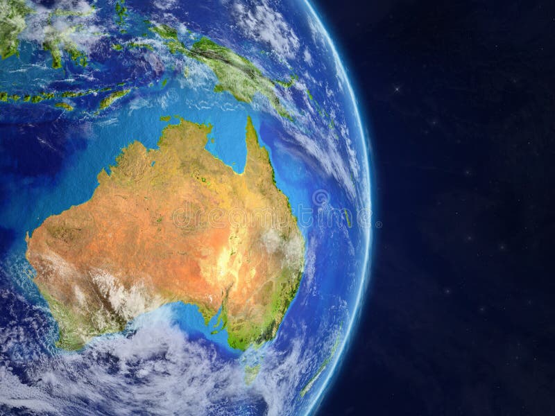 Australia from space stock illustration. Illustration of globe - 78413943