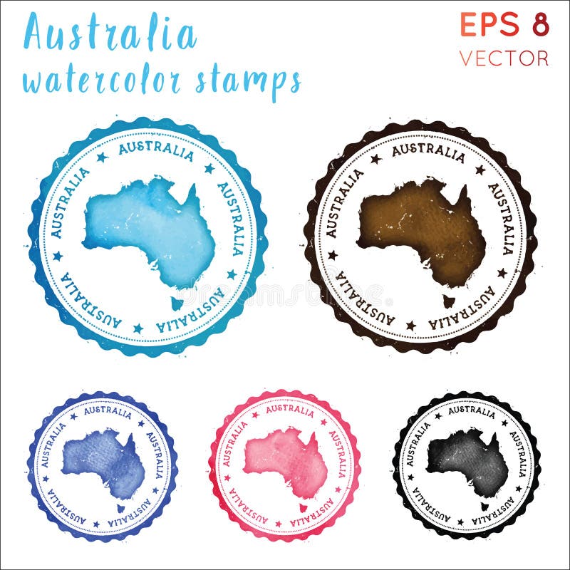 Australia stamp stock vector. Illustration of sign, aussie - 9038178