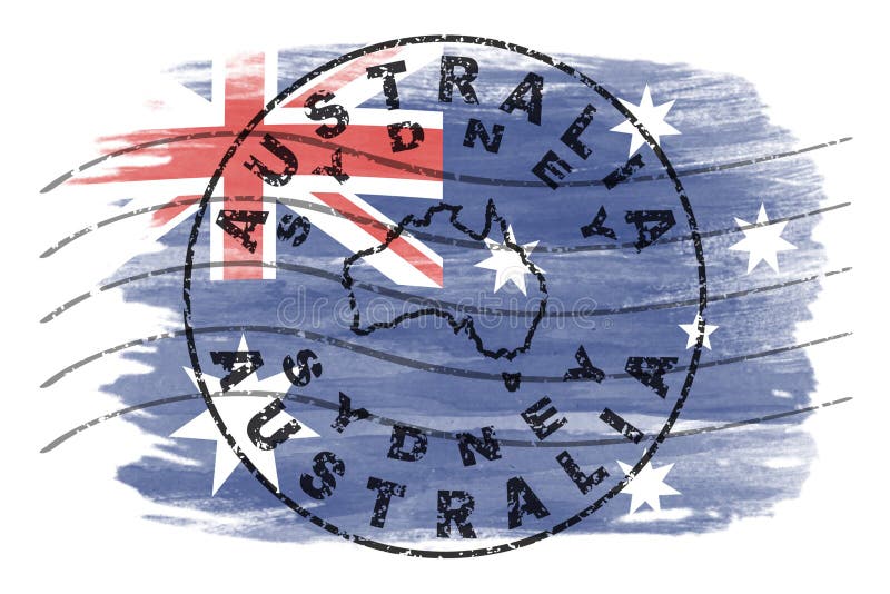 Australia Sydney Seal Map Design Stock Illustration - Illustration of ...