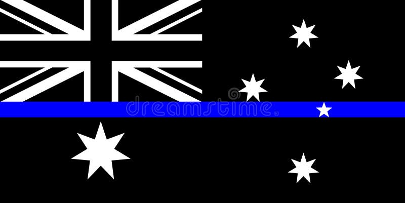 Australia thin blue line stock illustration. Illustration of thin ...