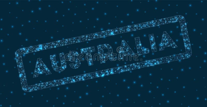 Australia Word in Digital Style. Stock Vector - Illustration of ...