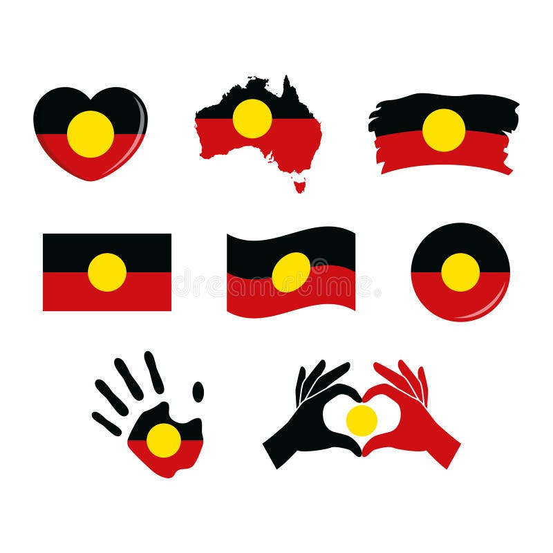Aboriginal Flag Heart Stock Illustrations – 22 Aboriginal Flag Heart ...