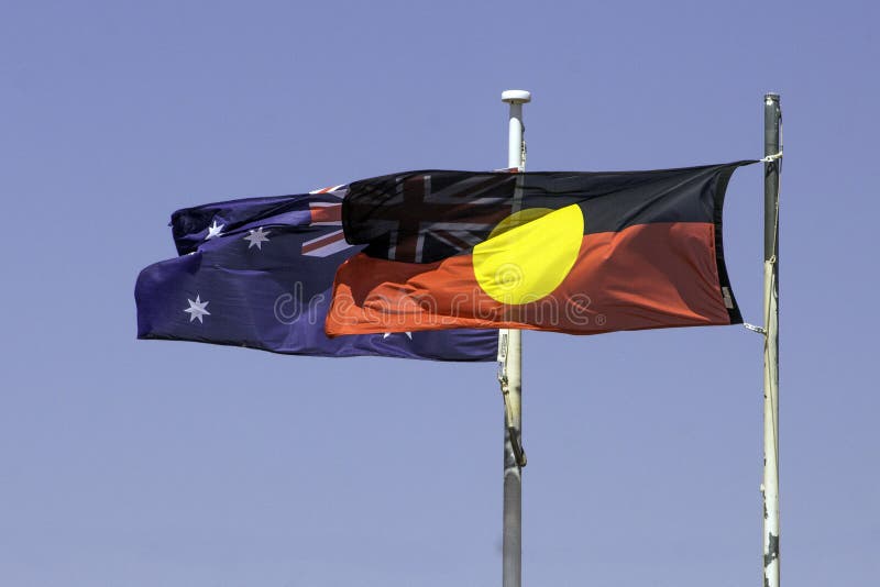 Australian Aboriginal Torres Strait Flags Stock Image - Image of gold ...