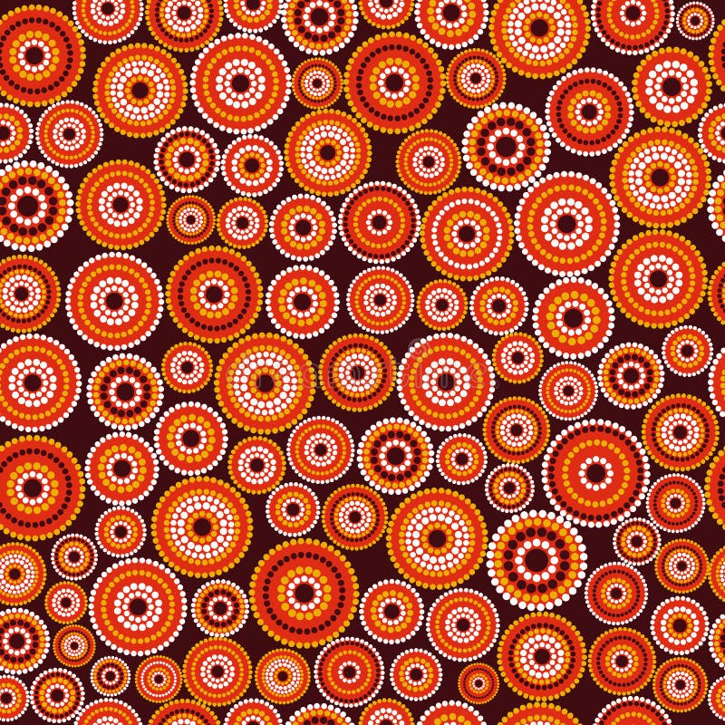 Australian Aboriginal Art. Sea Turtles. Seamless Pattern. Background ...