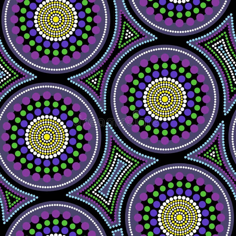 Aboriginal Seamless Vector Pattern Including Ethnic Australian Motive ...