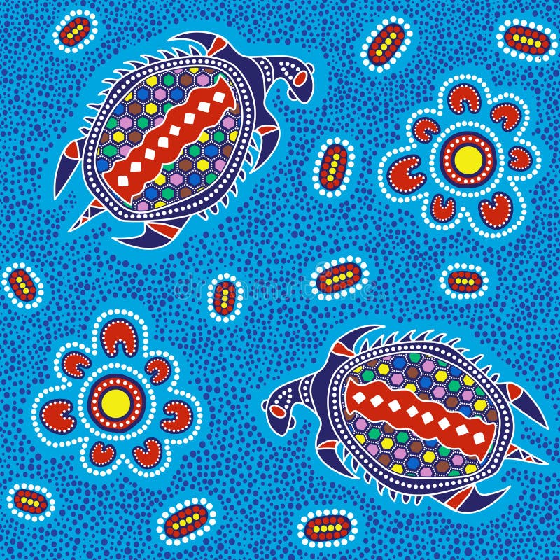 Aboriginal Seamless Vector Pattern Including Ethnic Australian Motive ...