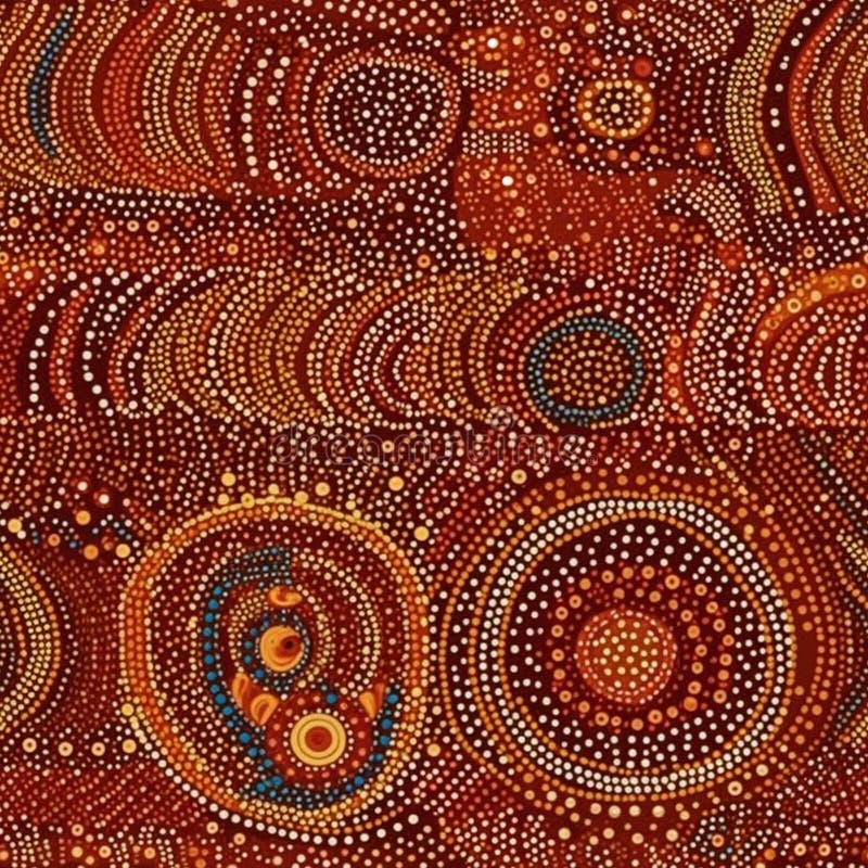 Australian Aboriginal Traditional Dot Art Texture Background Design ...
