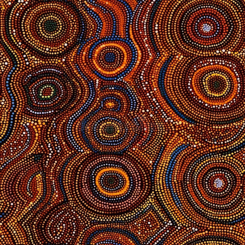 Australian Aboriginal Traditional Dot Art Texture Background Design ...
