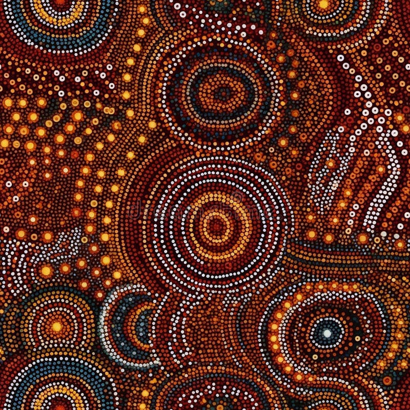 Australian Aboriginal Traditional Dot Art Texture Background Design ...