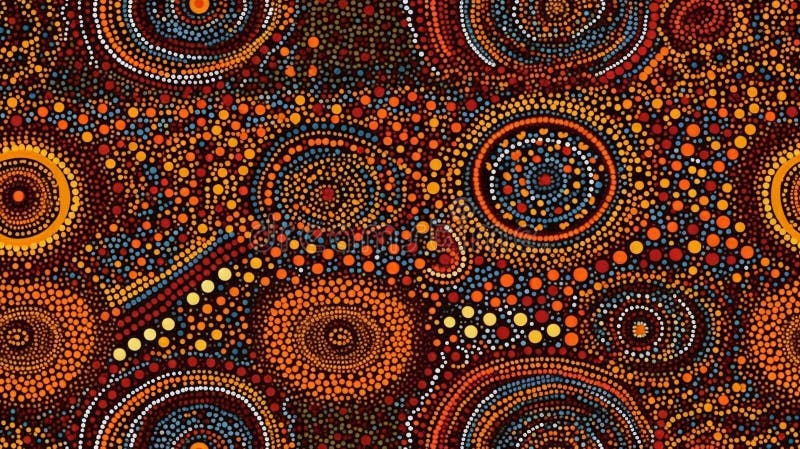 Australian Aboriginal Traditional Dot Art Texture Background Design ...