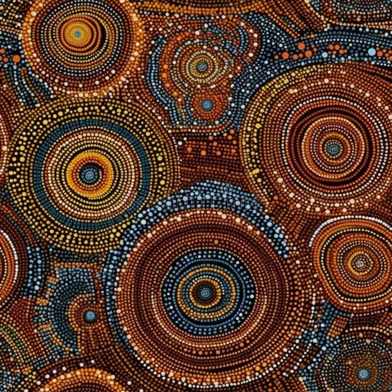 Australian Aboriginal Traditional Dot Art Texture Background Design ...