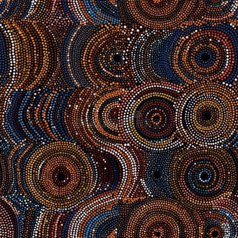 Australian Aboriginal Traditional Dot Art Texture Background Design ...