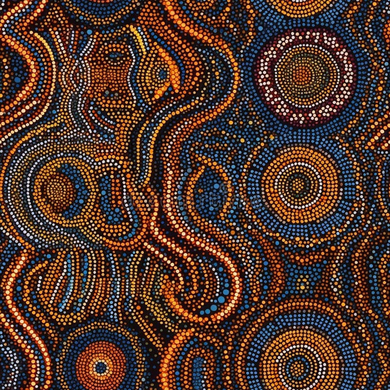 Australian Aboriginal Traditional Dot Art Texture Background Design ...