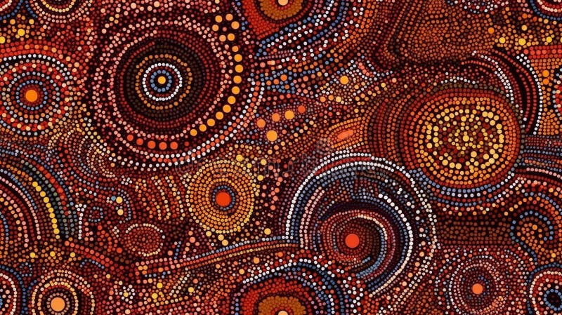 Australian Aboriginal Traditional Dot Art Texture Background Design ...