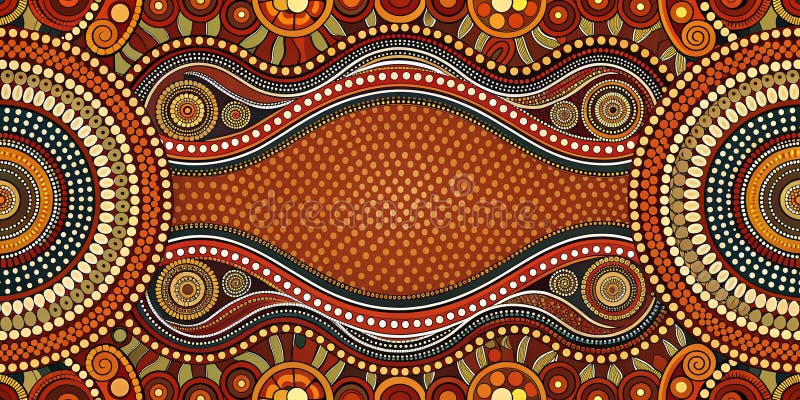 Australian Aboriginal Tribal Pattern AI Generative Stock Illustration ...
