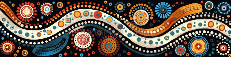 Australian Aboriginal Tribal Pattern Stock Photo - Image of decorative ...