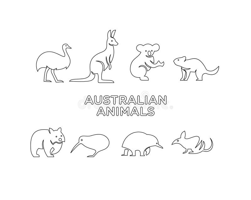 Australian Animal Logo Icon Designs Illustration Stock Illustration ... Australian Animal Logo Icon Designs Illustration Stock Illustration ...