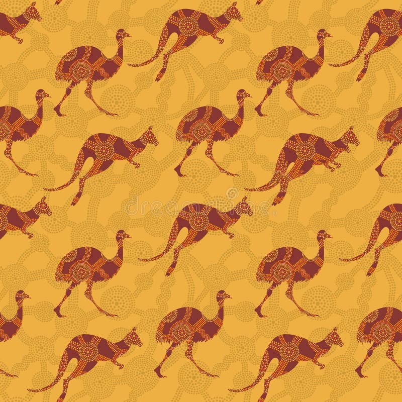 Animals aboriginal stock vector. Illustration of australian - 18345813