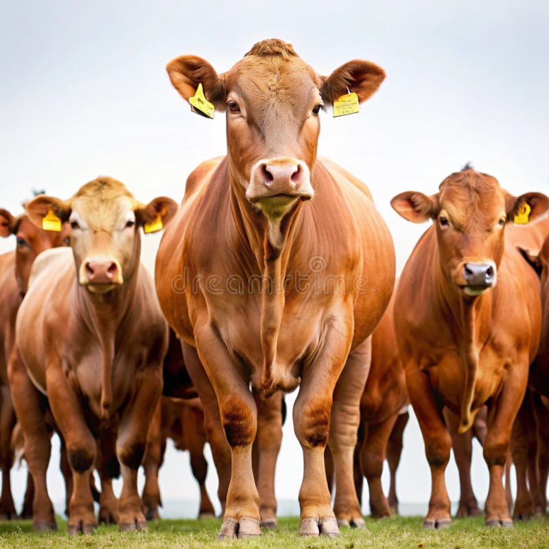 Australian Beef Cattle Isolated on White Background Stock Illustration ...