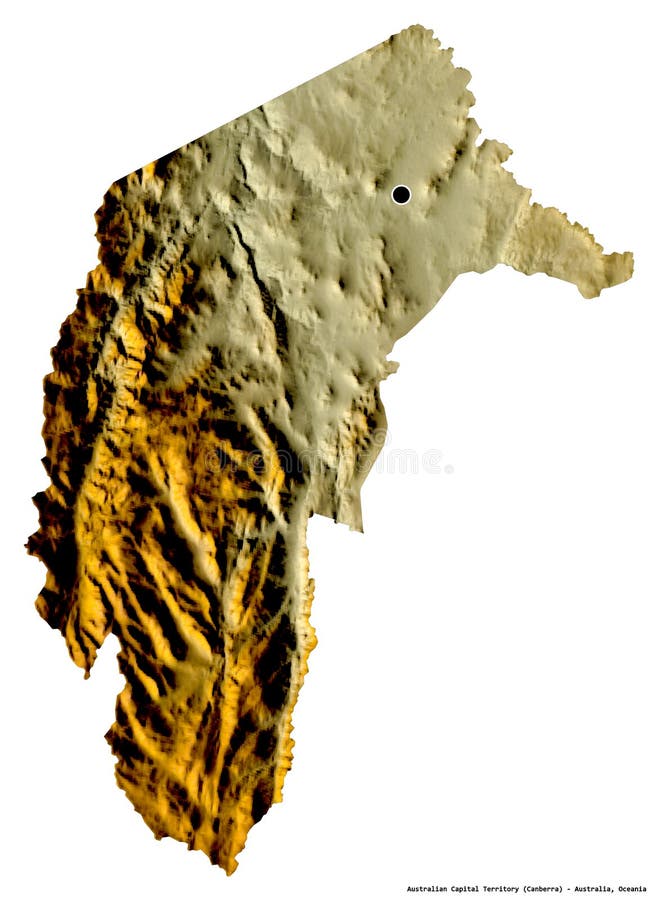 Australian Capital Territory, Territory of Australia, on White. Relief ...