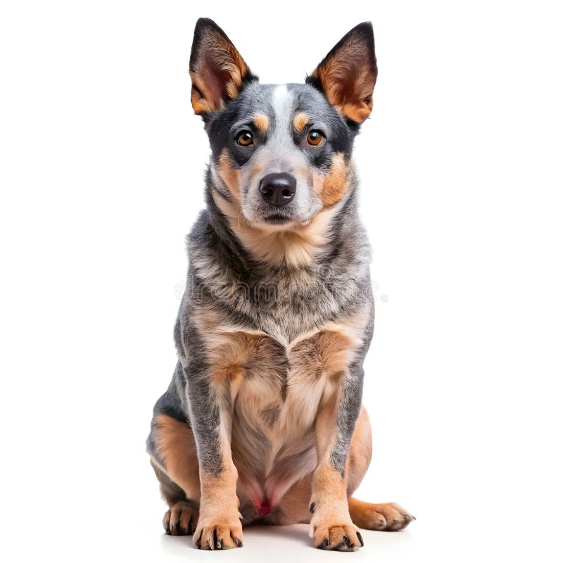 Australian Cattle Dog Isolated in White Background, Ai Generative Stock ...