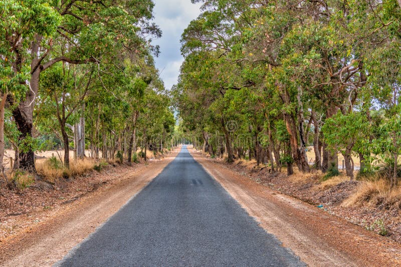 Australian Country Road with Rail Crossing in WA Perth Stock Image ...
